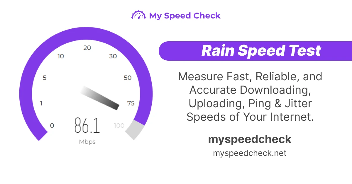 Rain Speed Test - Get Accurate Download & Upload Speeds